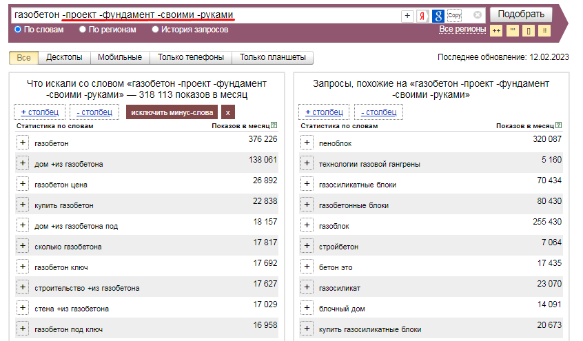Подбор ключевых слов с помощью Яндекс Wordstat | инструкция от digital-агентства «Legend» в Москве
