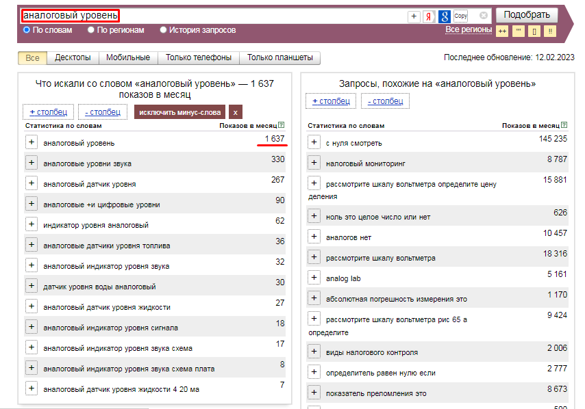 Подбор ключевых слов с помощью Яндекс Wordstat | инструкция от digital-агентства «Legend» в Москве